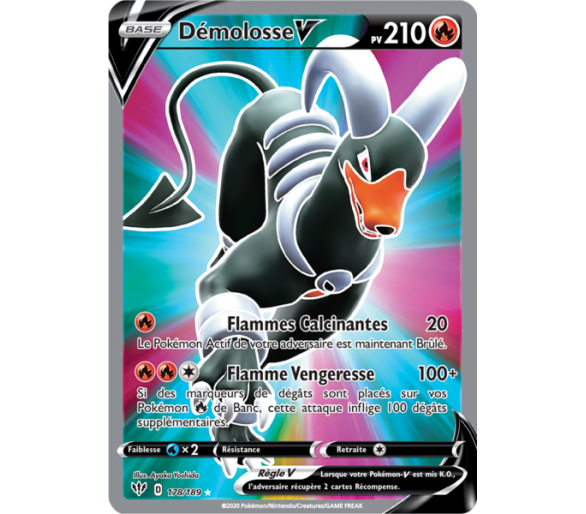Démolosse-V Pv 210 178/189 - Carte Ultra Rare Full Art - Épée et Bo...